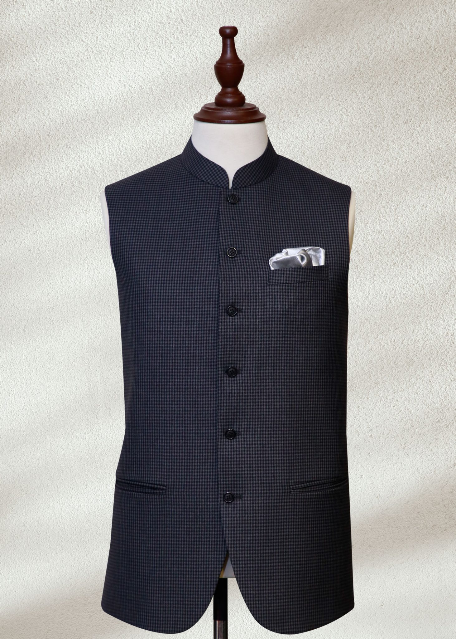 Buy Navy Blue Waistcoat for Men - Made To Order