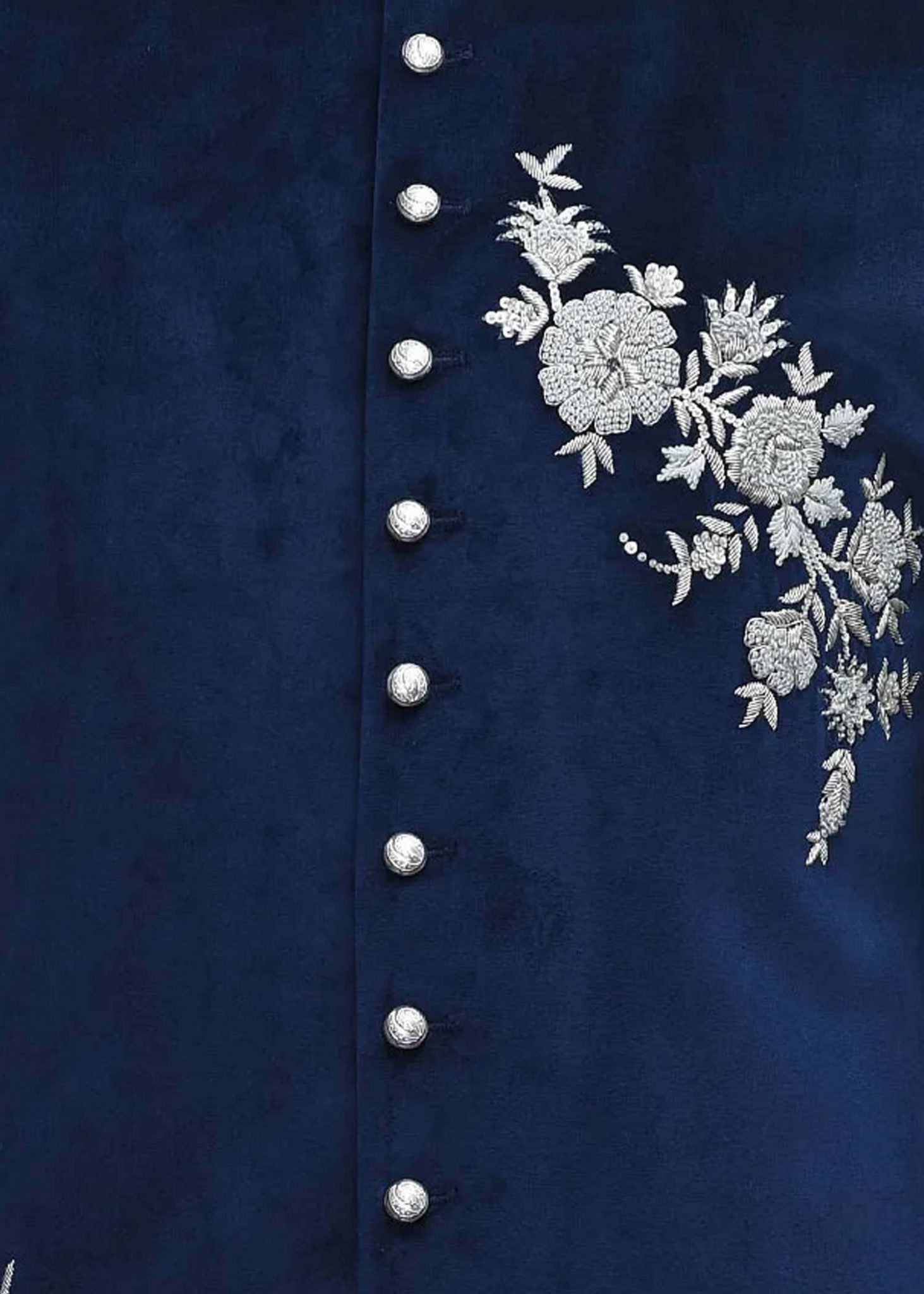 Buy Blue Embroidered Prince Suit - Made to Measure