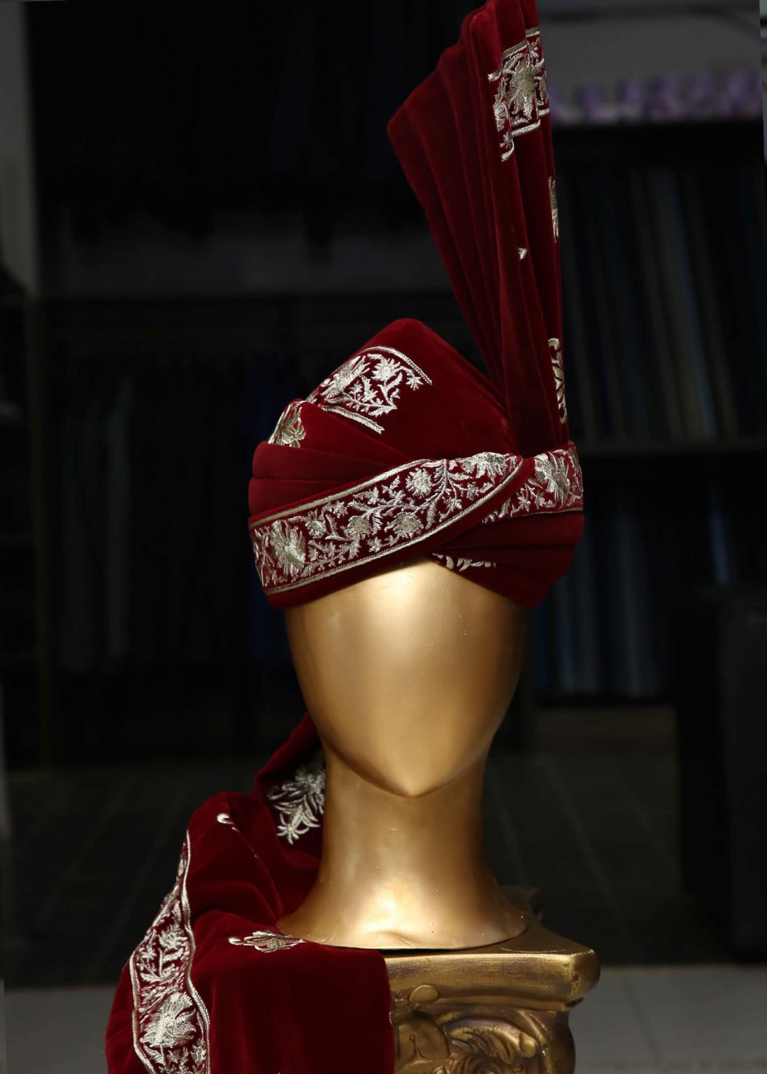 Buy Turban in Pure Red Color - Get Exclusive Discounts