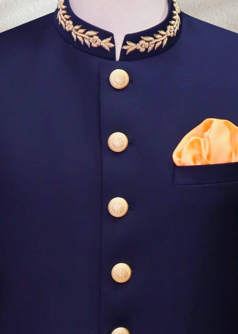 Buy Designer Sherwani, Blue Designer Sherwani | Shameel Khan