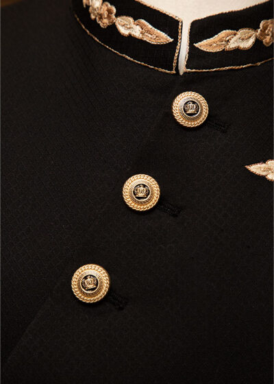 Buy Jet Black Sherwani with Side Cut Style - Shameel khan